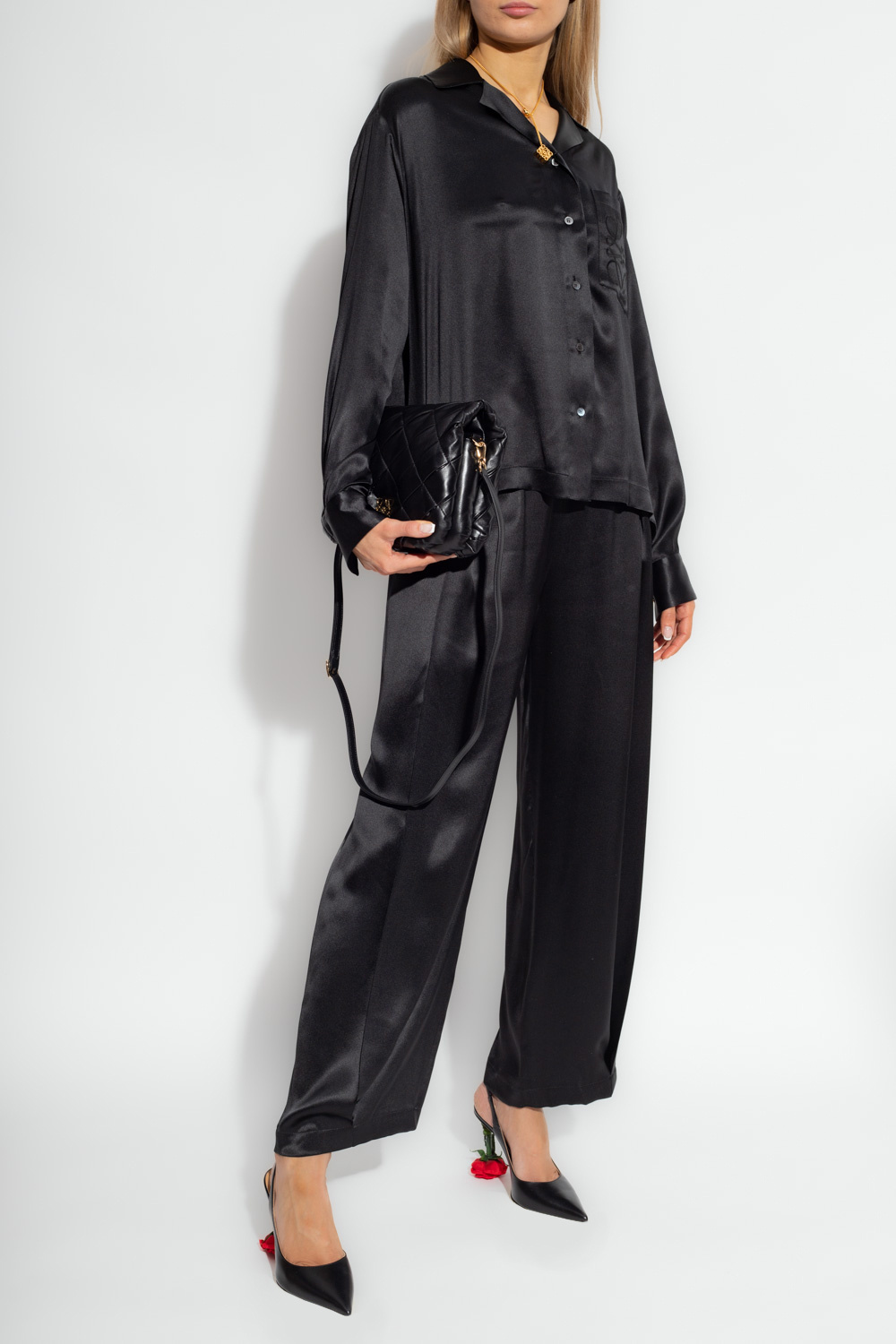 Black Silk trousers Ladies Loewe - Xander Zhou layered Black Silk trousers Ladies Loewe - Xander Zhou layered